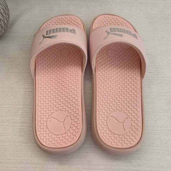 Puma | Shoes | New Puma Soft Pink Rubber Sport Comfort Slides Womans ...